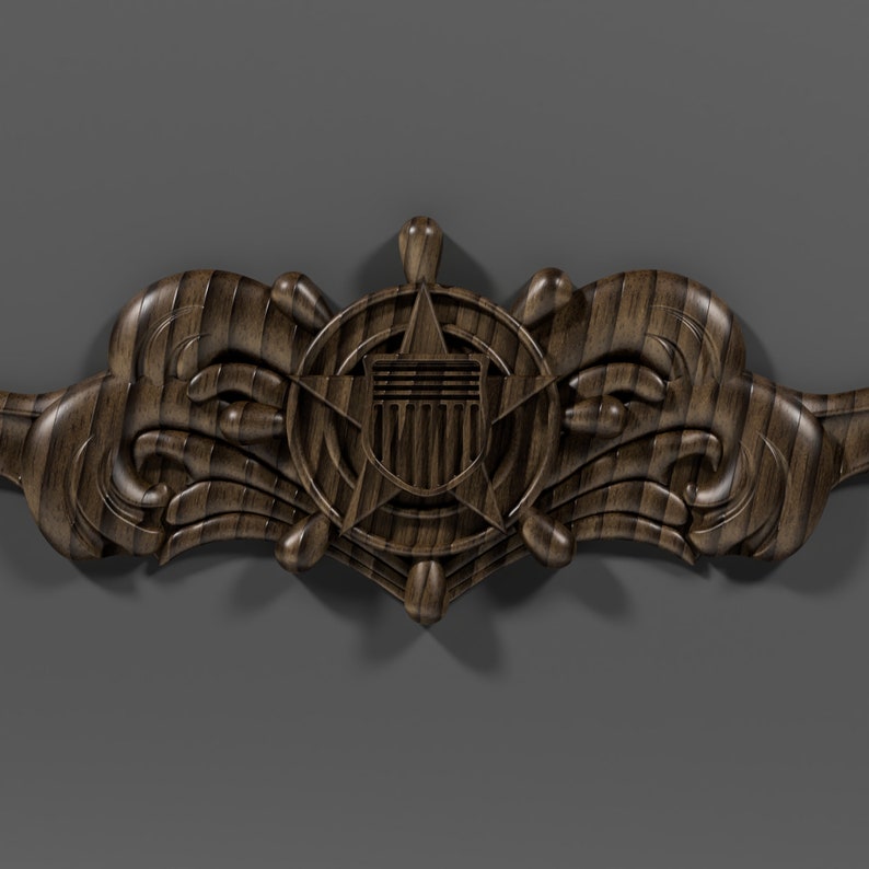 Coast Guard Cutterman Insignia 3D Stl File for CNC Router - Etsy