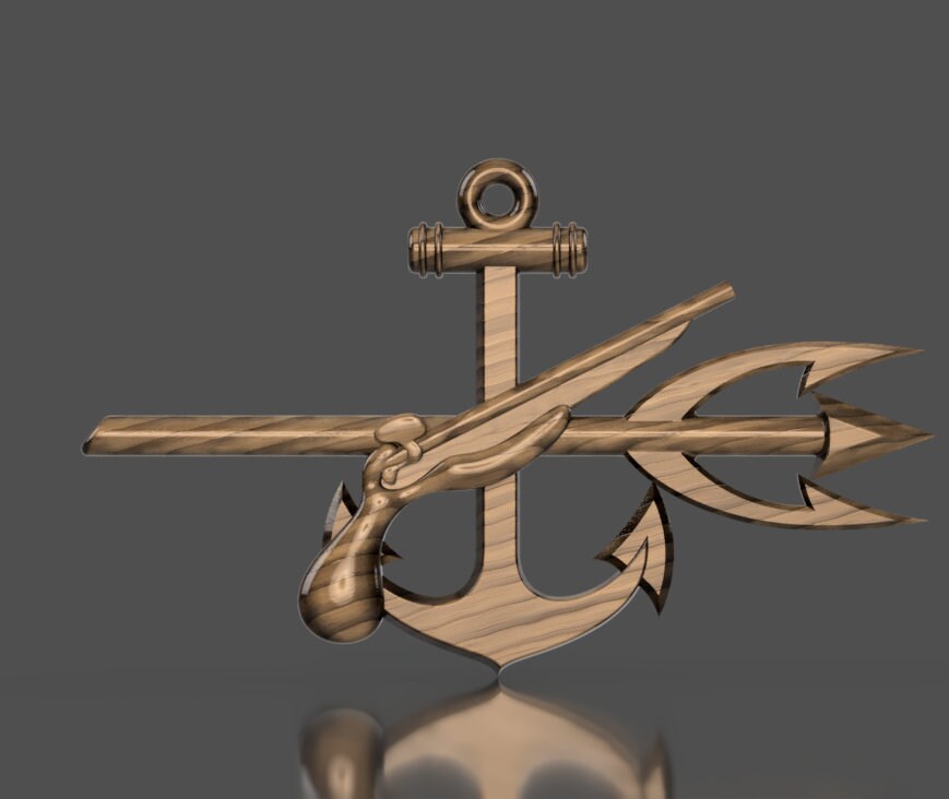 Navy Special Operator SO Rating Badge 3D Stl File for CNC - Etsy