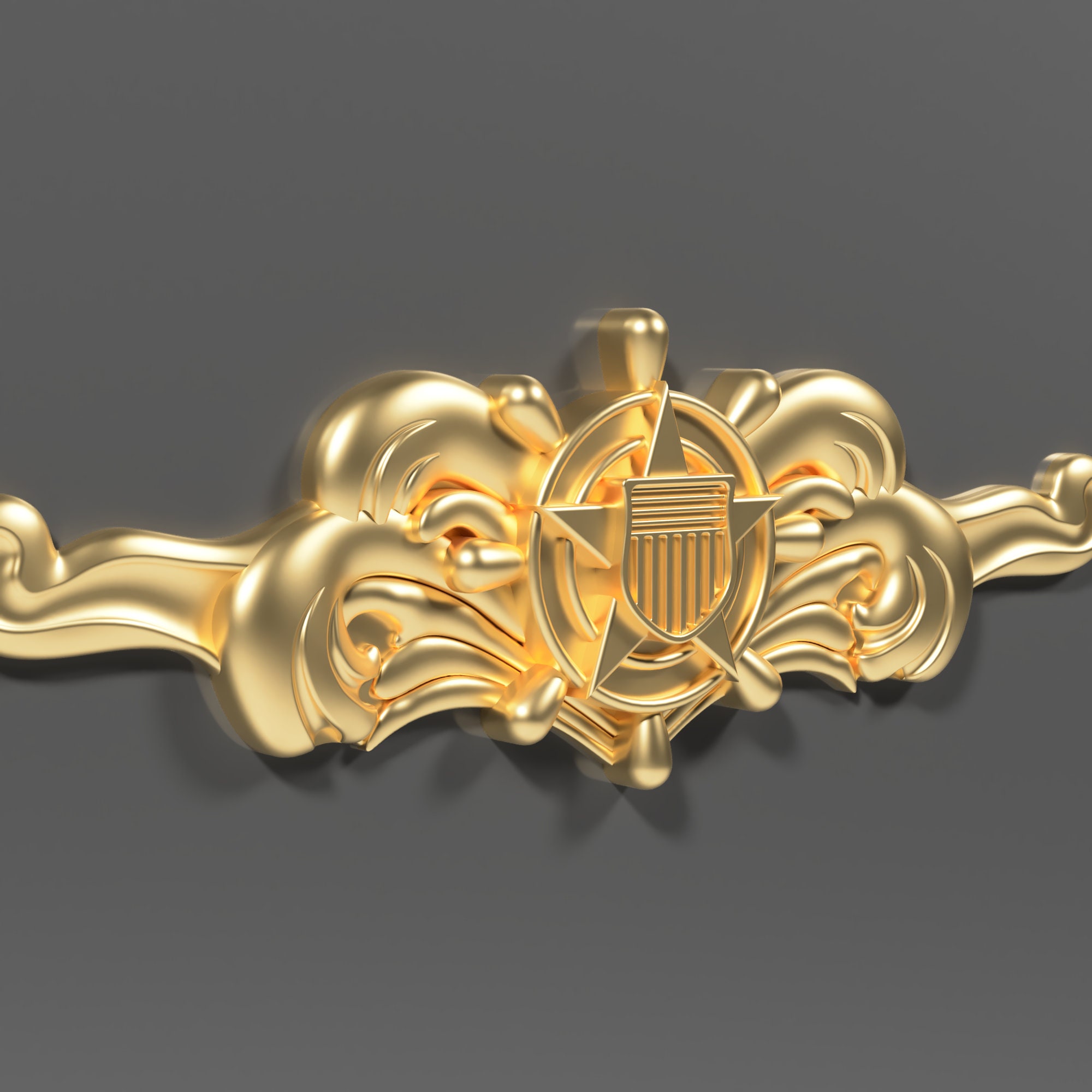 Coast Guard Cutterman Insignia 3D Stl File for CNC Router - Etsy