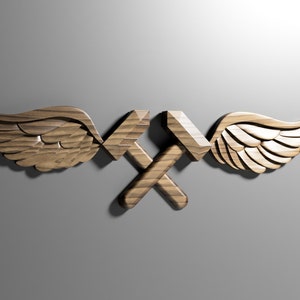 Navy Aviation Structural Mechanic (AM) Rating Badge 3D Stl File for CNC ...