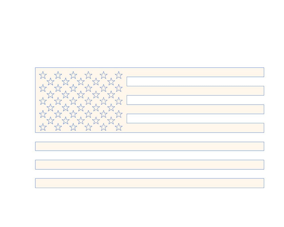 US Flag DXF File - Etsy