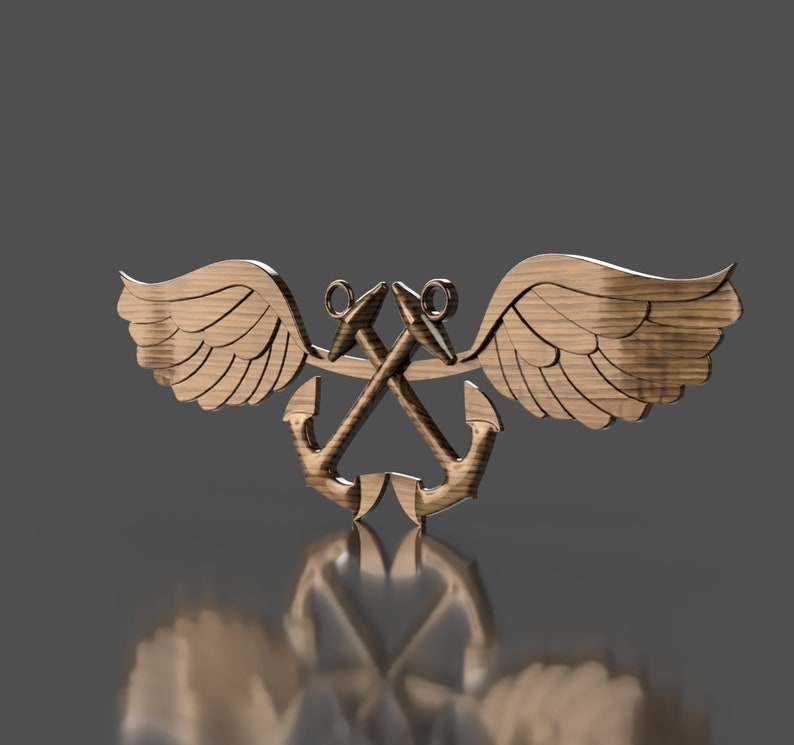 Navy Aviation Boatswain's Mate (AB) Rating Badge 3D Stl File for CNC ...