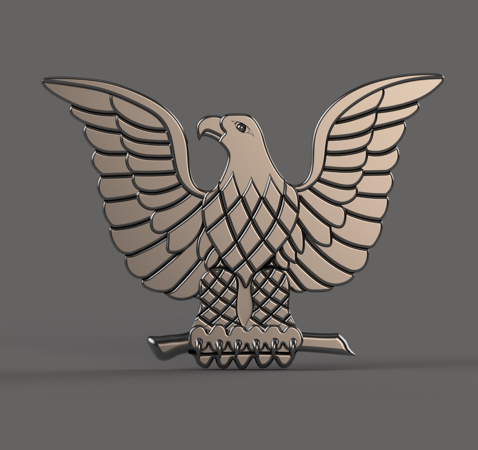 Navy Petty Officer Perched Eagle Insignia 3D Stl File for CNC - Etsy