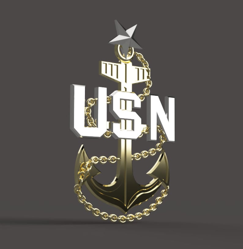 Navy Senior Chief Petty Officer SCPO Insignia 3D Stl File - Etsy