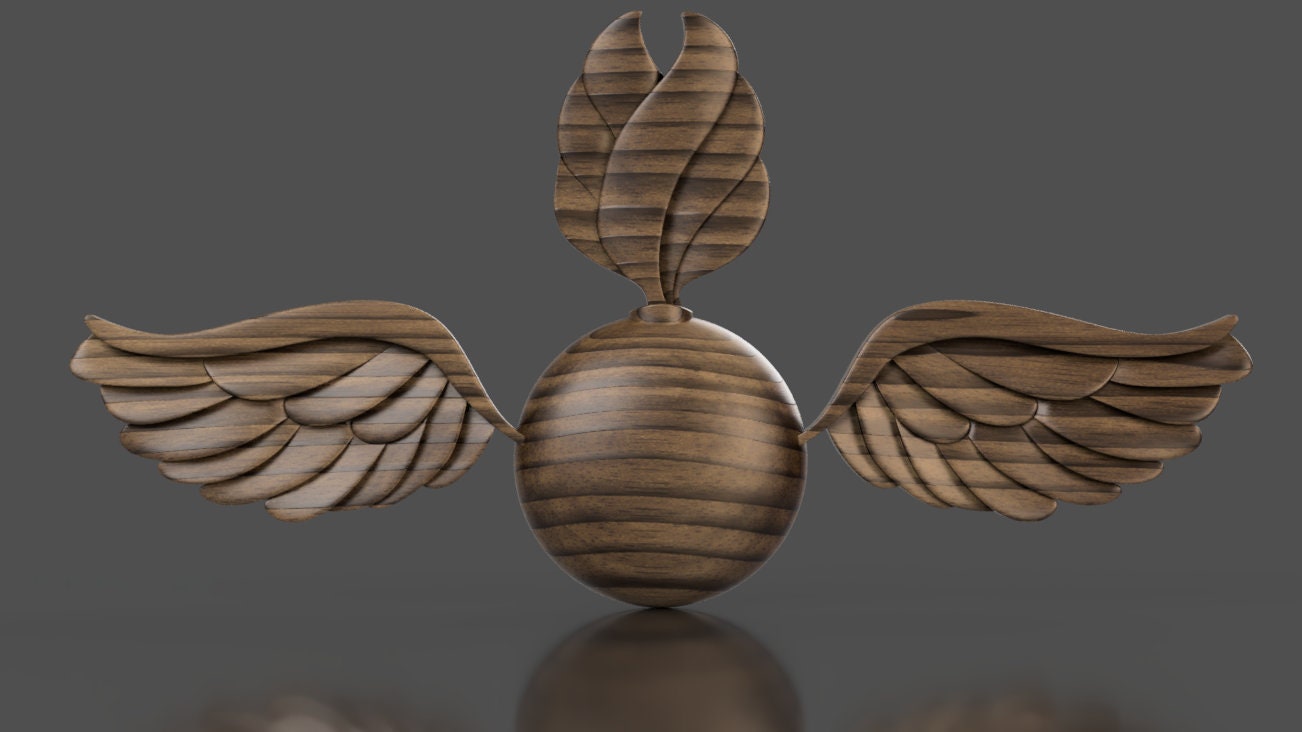 Navy Aviation Ordnanceman (AO) Rating Badge 3D Stl File for CNC Router ...