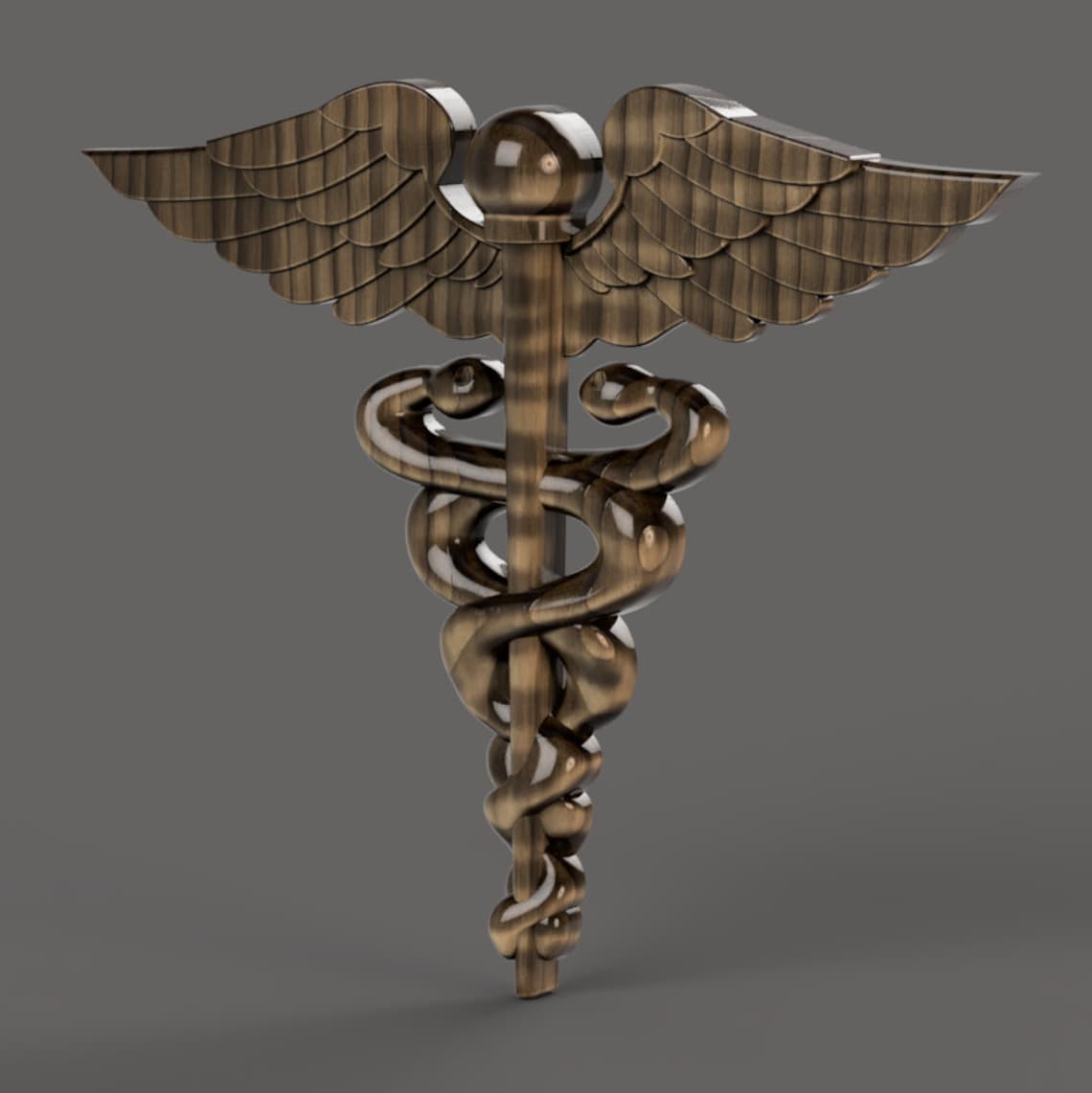 Caduceus Stl File for CNC Router - Etsy