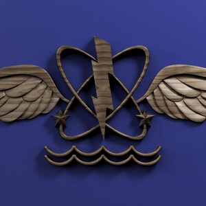 Aviation Warfare Operator (AW) Insignia Rating Badge 3D Stl File for ...