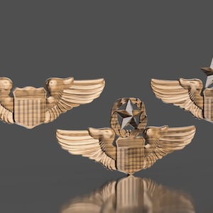 Air Force Pilot Badge Collection 3D Stl File for CNC Router - Etsy