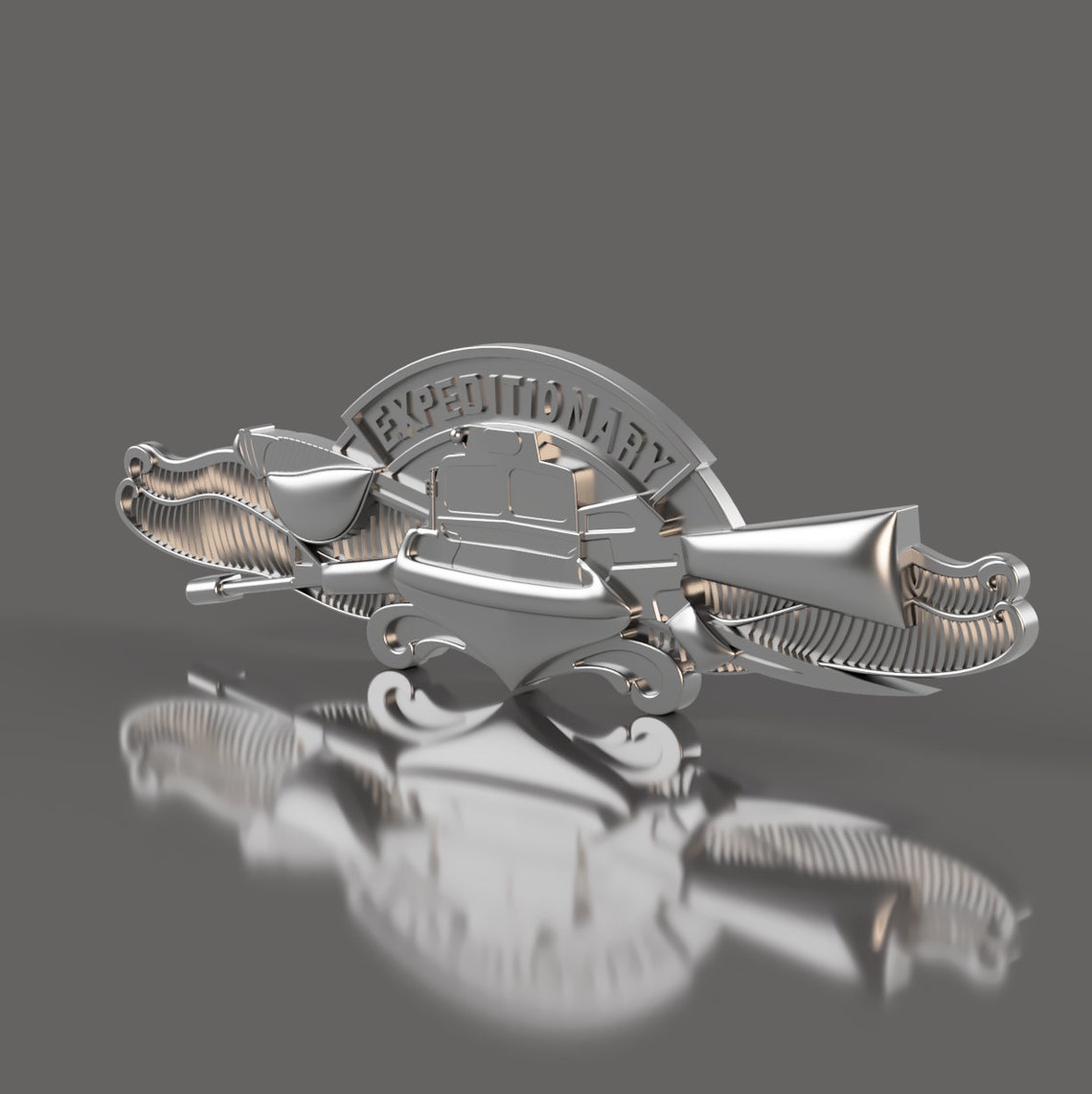 Navy Expeditionary Warfare EXW Insignia 3D Stl File for CNC - Etsy