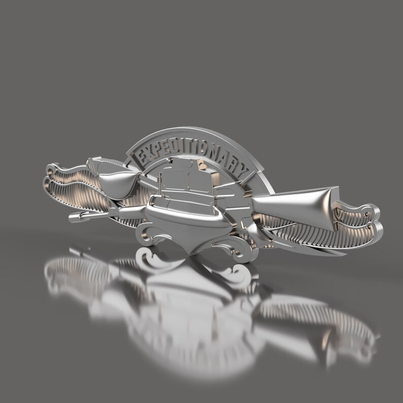 Navy Expeditionary Warfare EXW Insignia 3D Stl File for CNC - Etsy