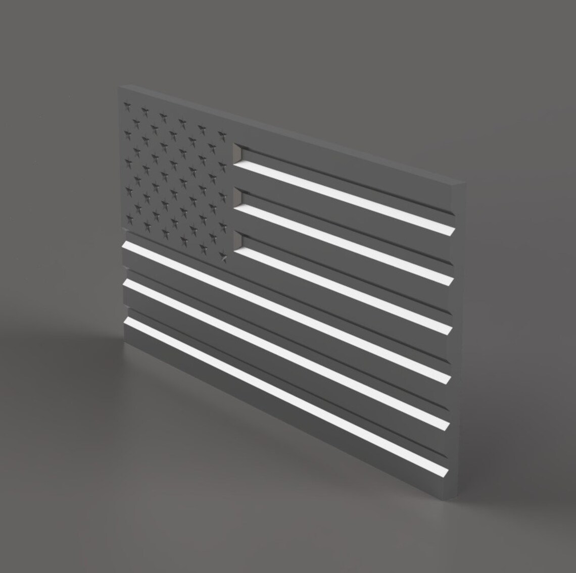 United States (US) Flag 3D Stl File for CNC Router - Etsy