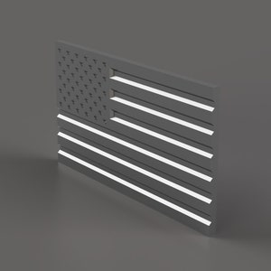 United States (US) Flag 3D Stl File for CNC Router - Etsy