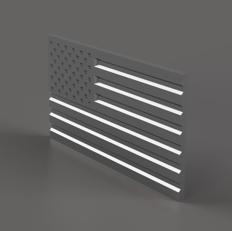 United States US Flag 3D Stl File for CNC Router | Etsy