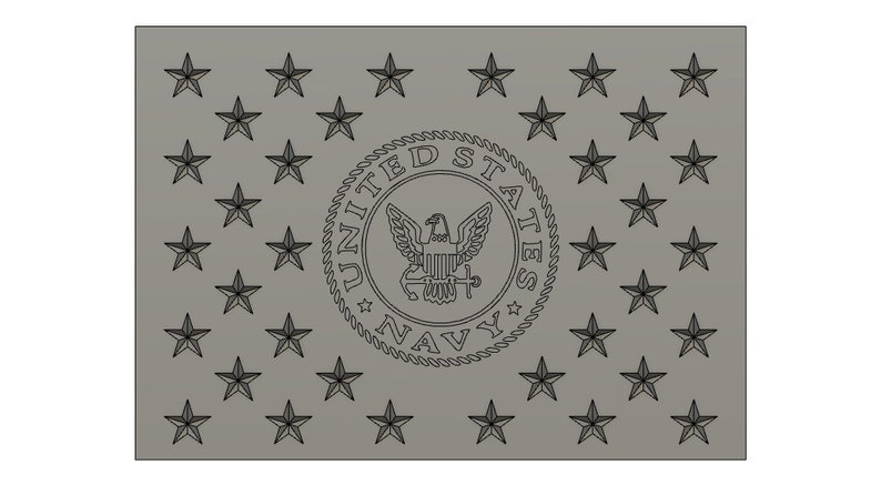 United States (US) Flag Union Jack With US Navy Insignia 3D Stl File ...