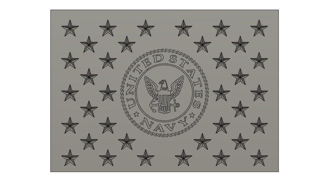 United States US Flag Union Jack With US Navy Insignia 3D - Etsy