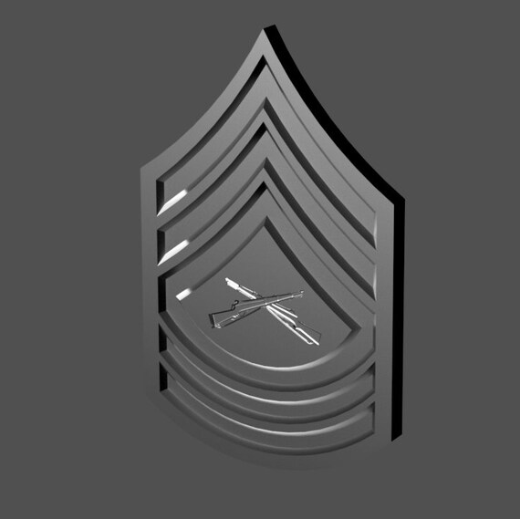 USMC Master Sergeant E8 rank insignia 3D stl file for CNC | Etsy