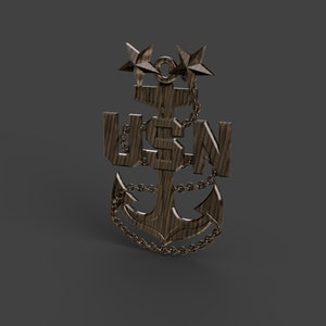 Navy Master Chief Petty Officer (MCPO) Insignia 3D Stl File for CNC ...