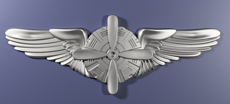 Air Force Flight Engineer Basic Badge 3D Stl File for CNC - Etsy