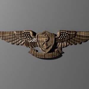 Navy Enlisted Aviation Warfare Specialist EAWS Insignia 3D Stl File for ...