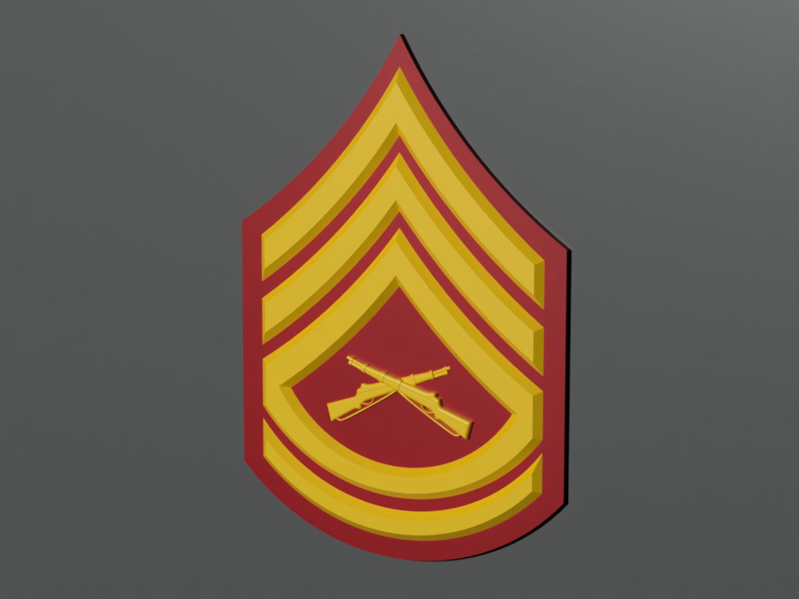 USMC Gunnery Sergeant E7 Rank Insignia 3D Stl File for CNC | Etsy Israel
