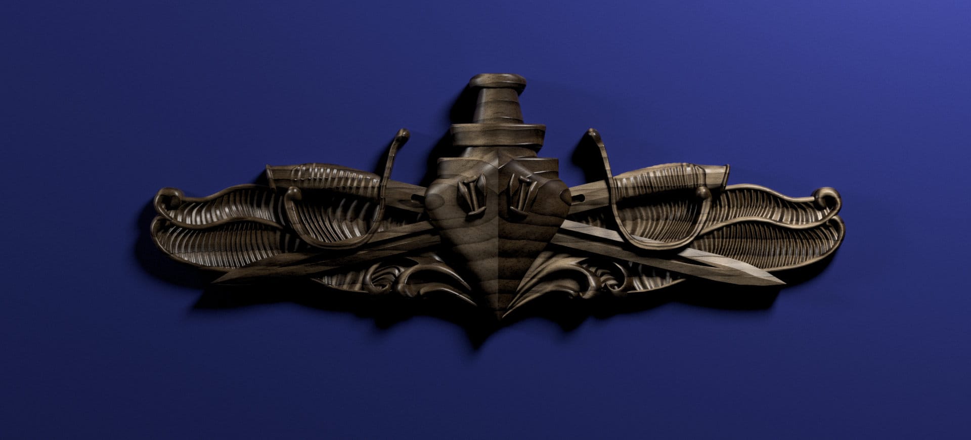 Navy Surface Warfare Officer SWO Insignia 3D Stl File for CNC - Etsy
