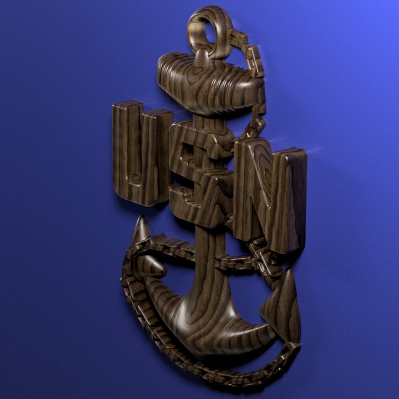 Navy Chief Petty Officer CPO Insignia 3D Stl File for CNC - Etsy