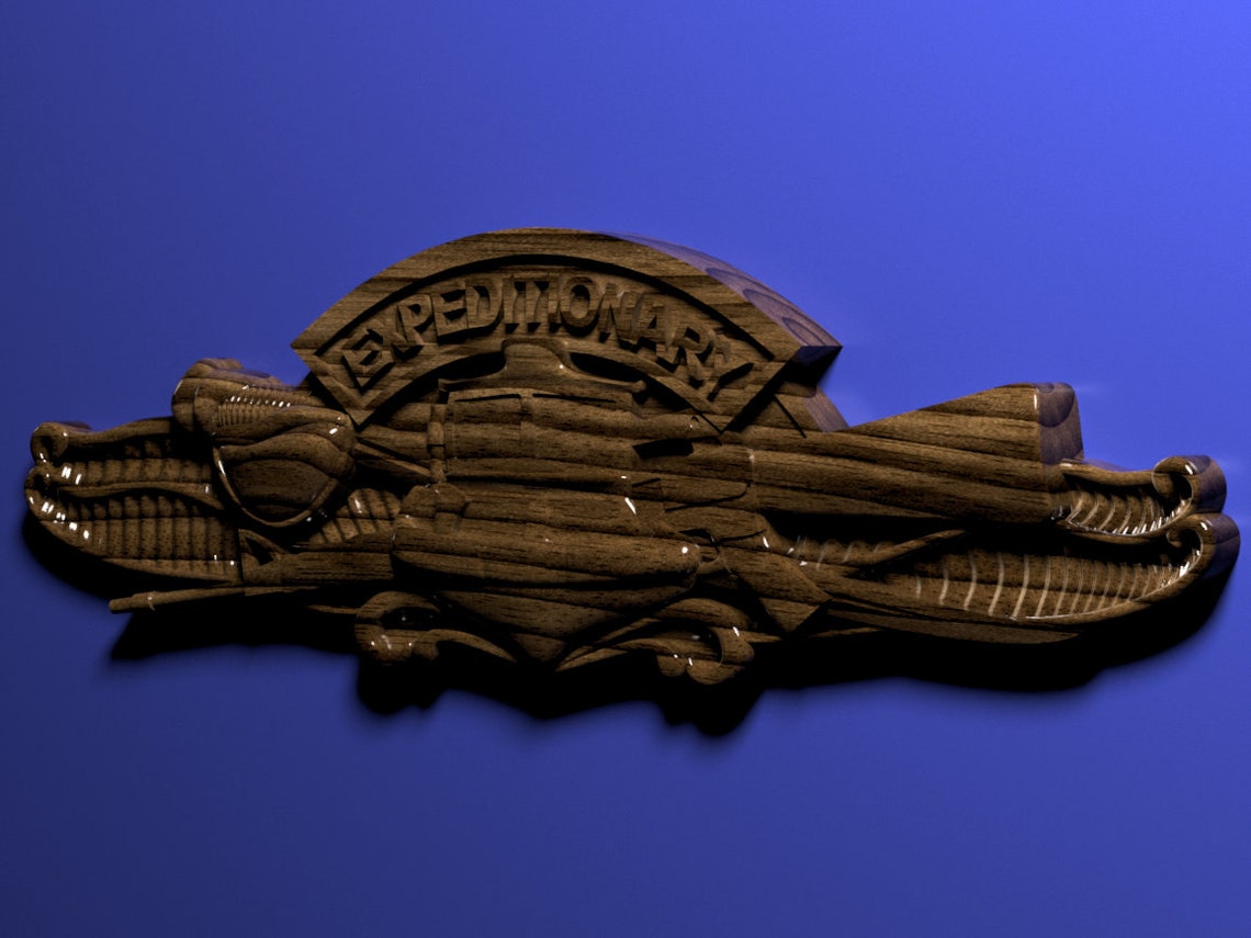 Navy Expeditionary Warfare (EXW) Insignia 3D Stl File for CNC Router - Etsy
