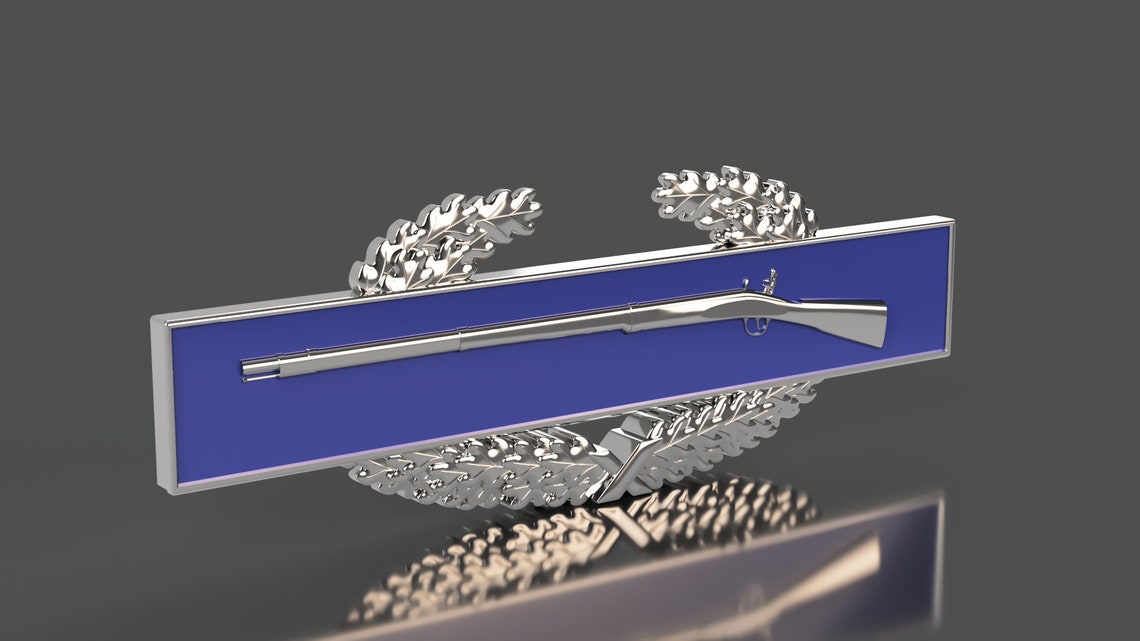 Army Combat Infantry Badge 3D stl file for CNC router | Etsy