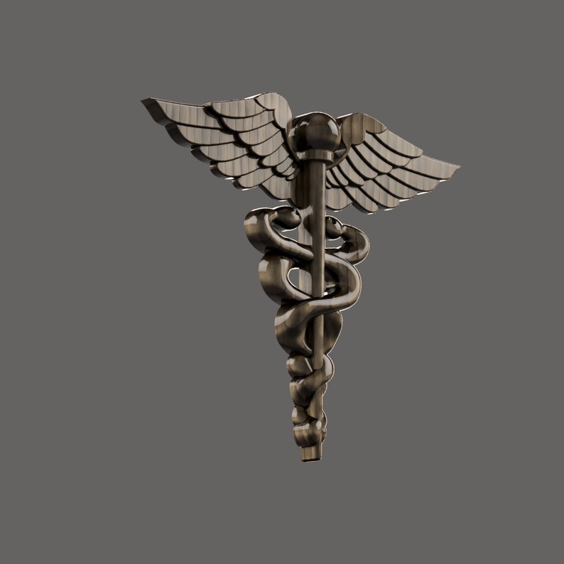 Caduceus Stl File for CNC Router - Etsy