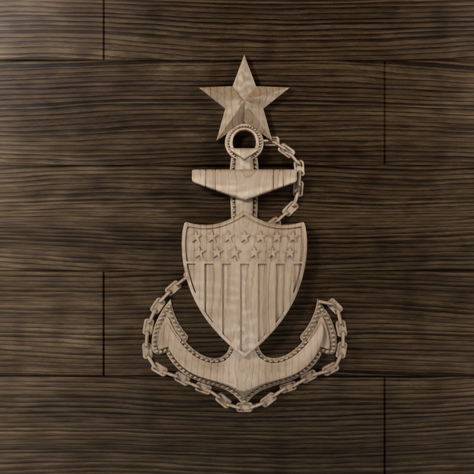 Coast Guard Senior Chief Petty Officer SCPO insignia 3D stl | Etsy