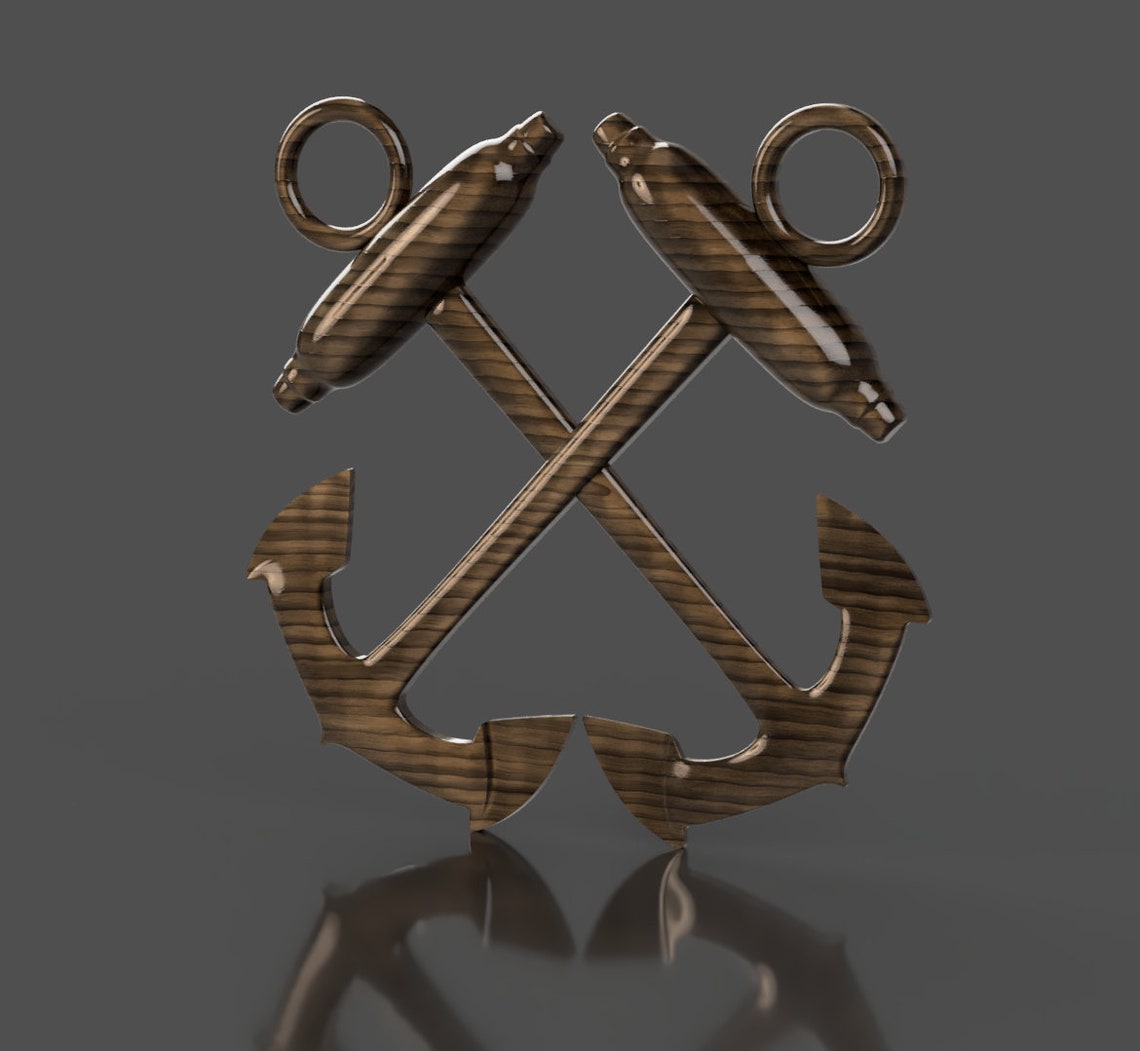 Navy Boatswain Mate (BM) Rating Badge 3D Stl File for CNC Router - Etsy