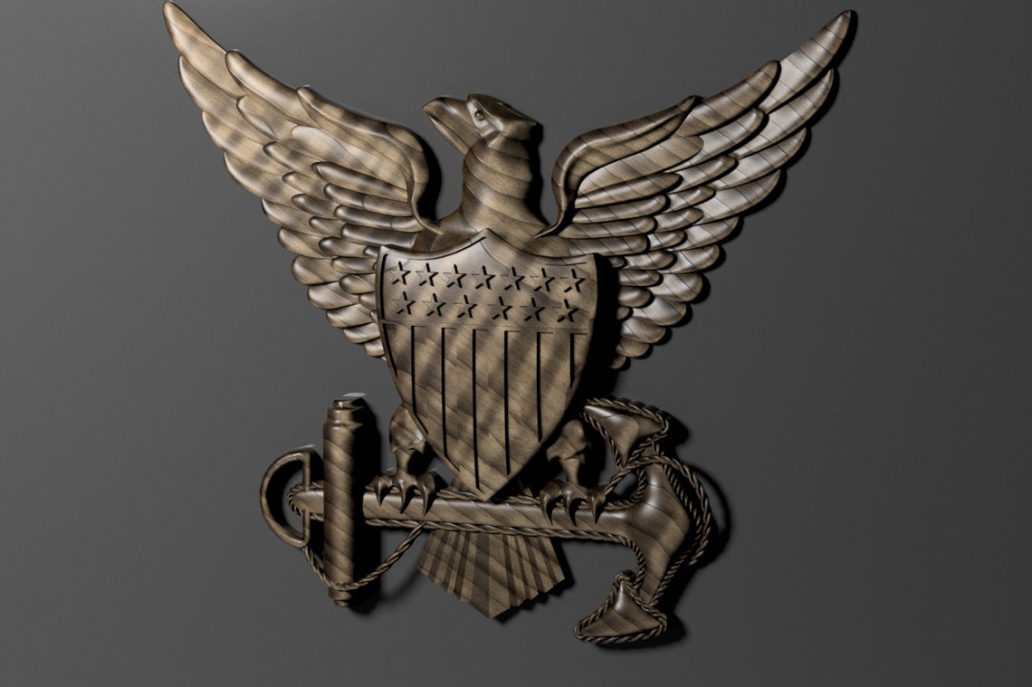 Coast Guard Officers Crest 3D Stl File for CNC Router - Etsy Canada
