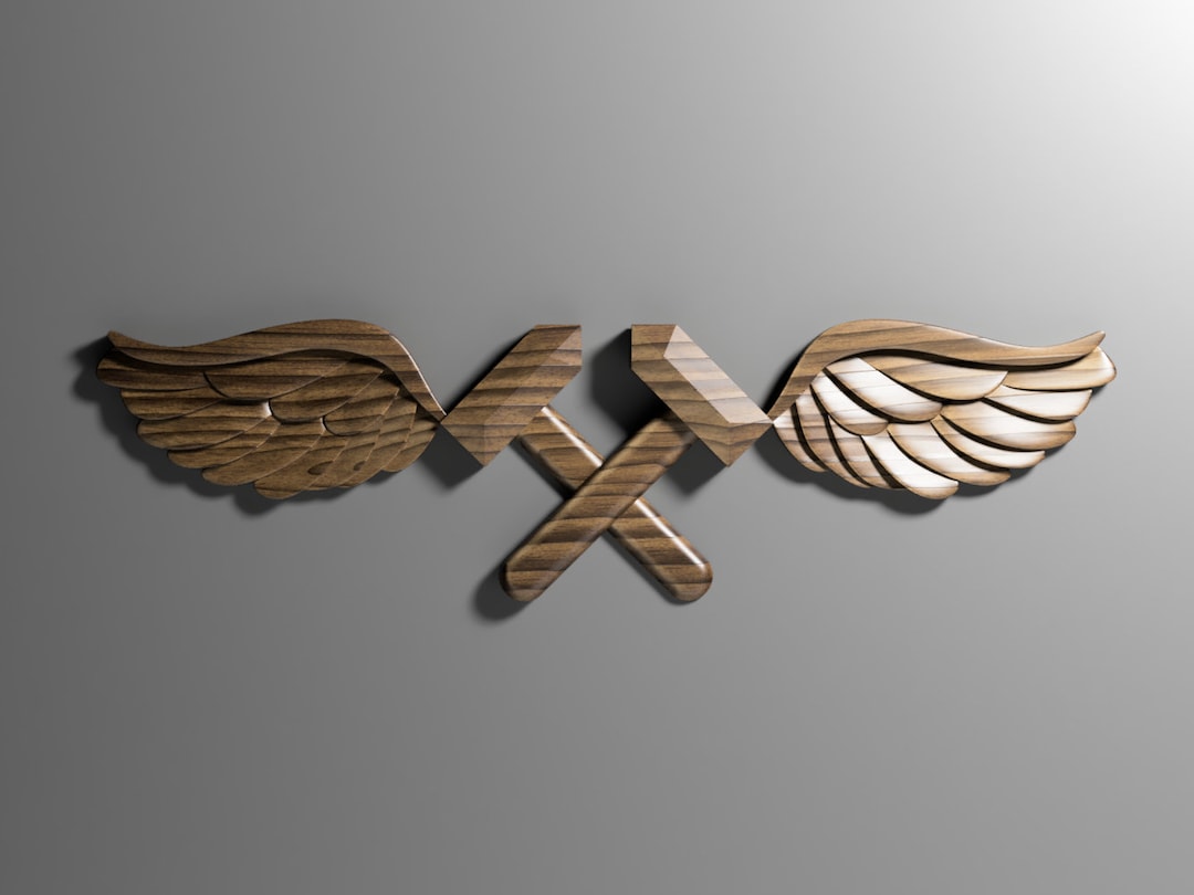 Navy Aviation Structural Mechanic (AM) Rating Badge 3D Stl File for CNC ...