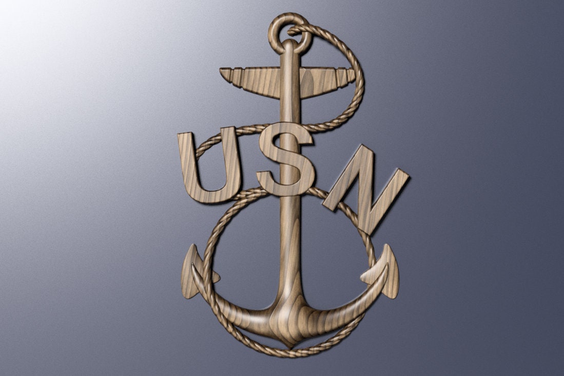 Navy Vintage Chief Petty Officer CPO Insignia 3D Stl File - Etsy