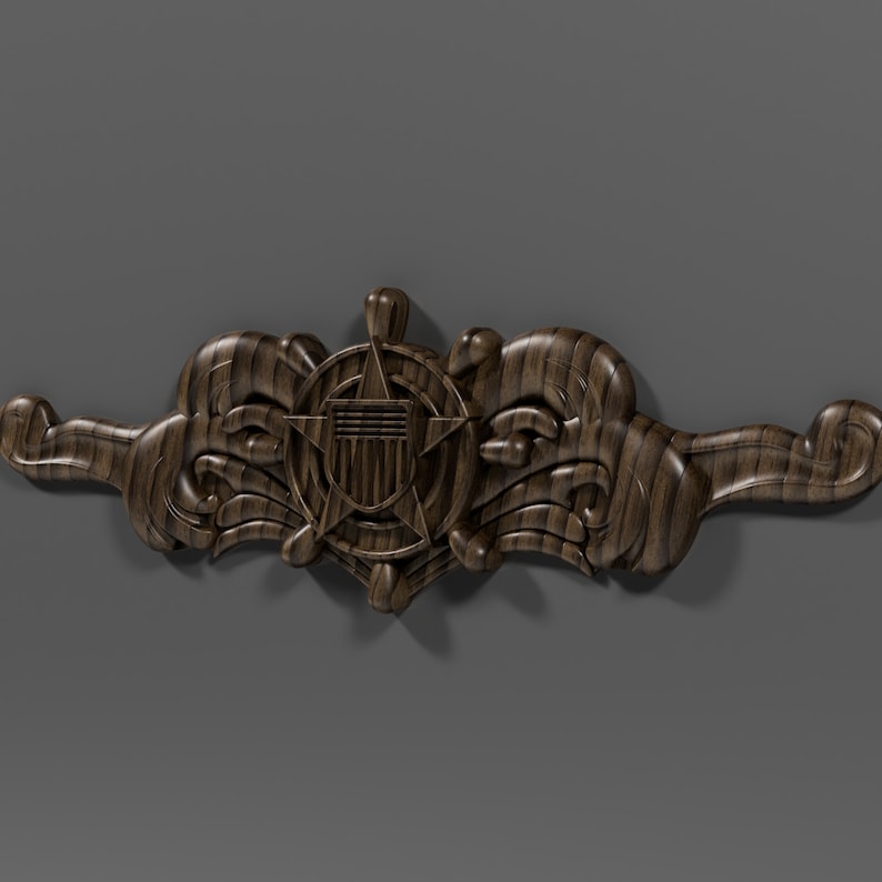 Coast Guard Cutterman Insignia 3D Stl File for CNC Router - Etsy