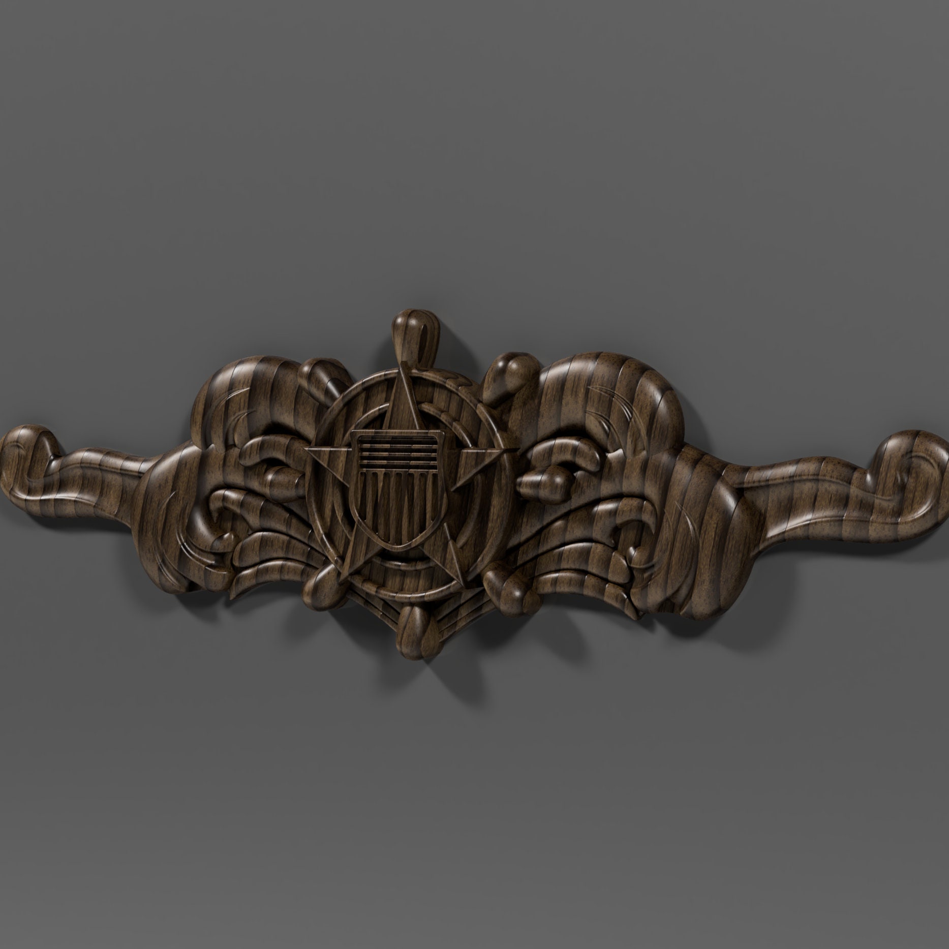 Coast Guard Cutterman Insignia 3D Stl File for CNC Router - Etsy