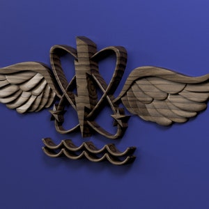 Aviation Warfare Operator (AW) Insignia Rating Badge 3D Stl File for ...