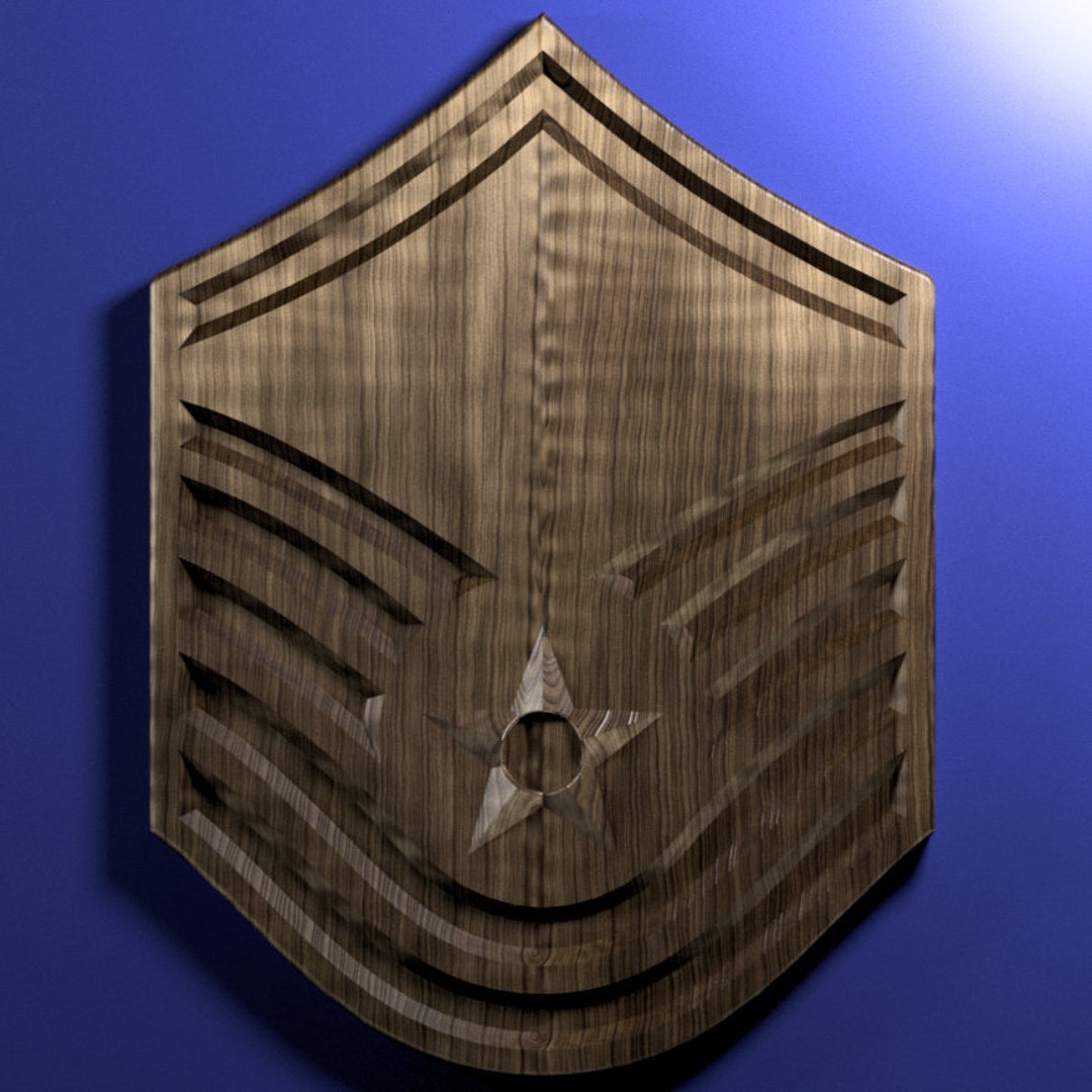 Air Force Master Sergeant (msgt) Insignia 3D Stl File for CNC Router - Etsy
