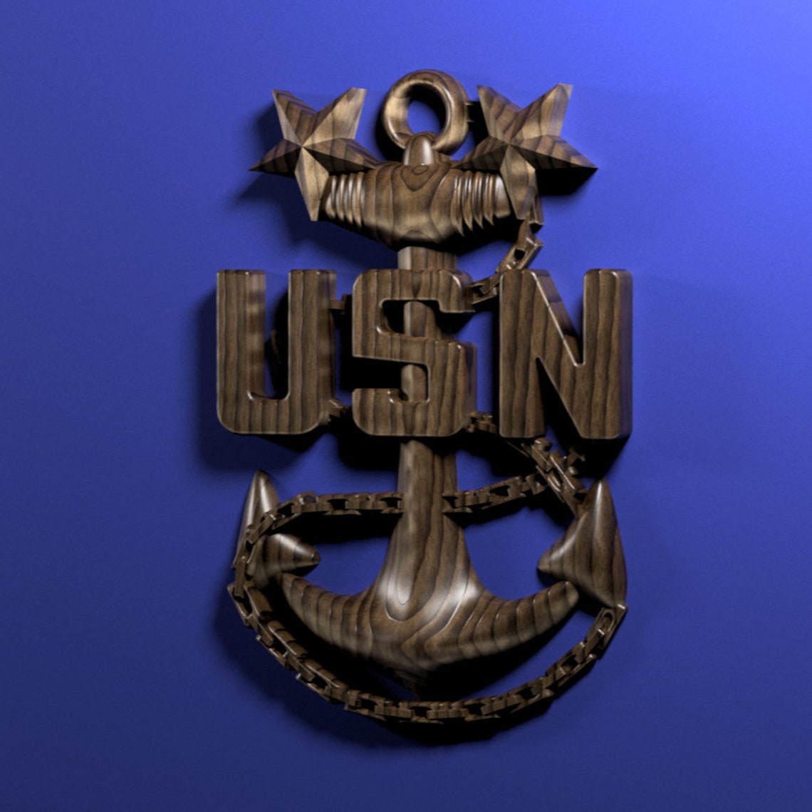 Navy Master Chief Petty Officer (MCPO) Insignia 3D Stl File for CNC ...