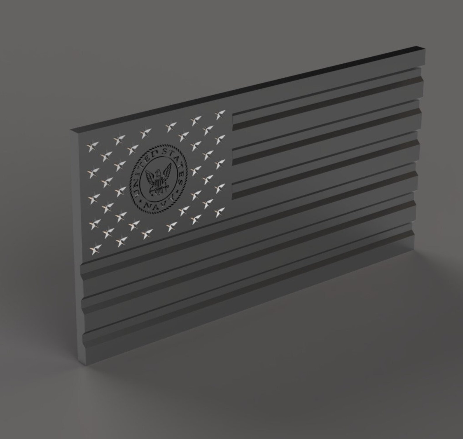 United States US Flag With US Navy Insignia 3D Stl File for - Etsy