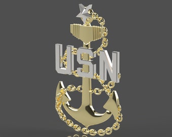Navy Master Chief Petty Officer MCPO Insignia 3D Stl File for CNC ...