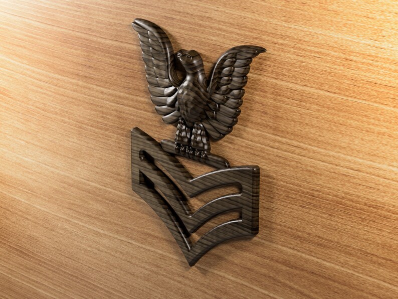 Navy First Class Petty Officer Perched Eagle Insignia 3D Stl File for ...