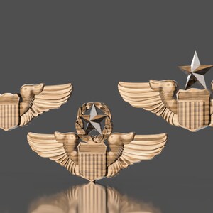 Air Force Pilot Badge Collection 3D Stl File for CNC Router - Etsy