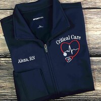Nurse Jacket | Critical Care Nurse Jacket | RN Zip Sweatshirt | Nurse ...