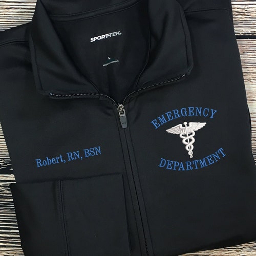 Mens/unisex Nurse Jacket ER Nurse Jacket RN Zip Sweatshirt - Etsy