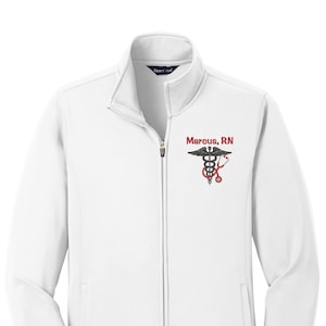 Men's/unisex Nurse Jacket | ER Nurse Jacket | RN Zip Sweatshirt | Nurse ...