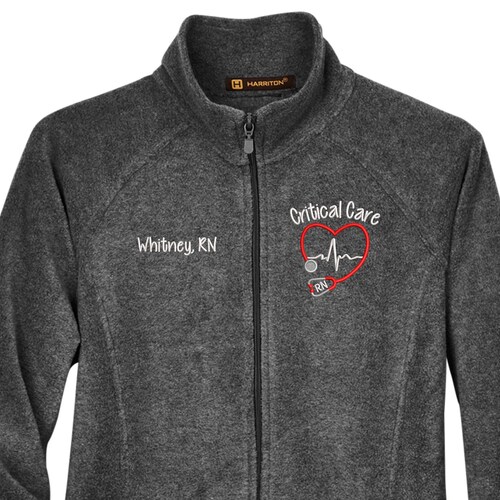 Nurse Jacket Critical Care Nurse Jacket RN Zip Sweatshirt - Etsy