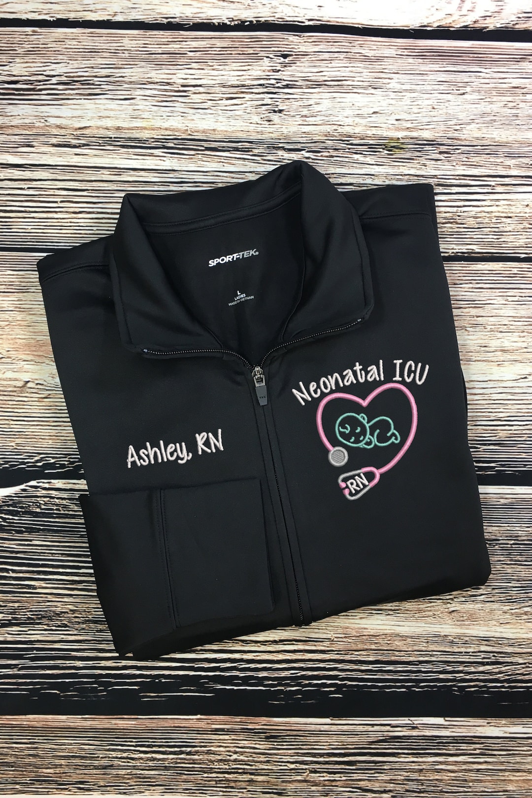 Neonatal Nurse Jacket | NICU Jacket | RN Zip Sweatshirt | Nurse Gifts ...