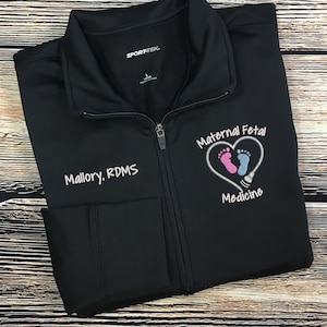 Maternal Fetal Medicine Jacket | Sonographer Jacket | Sonographer Zip ...