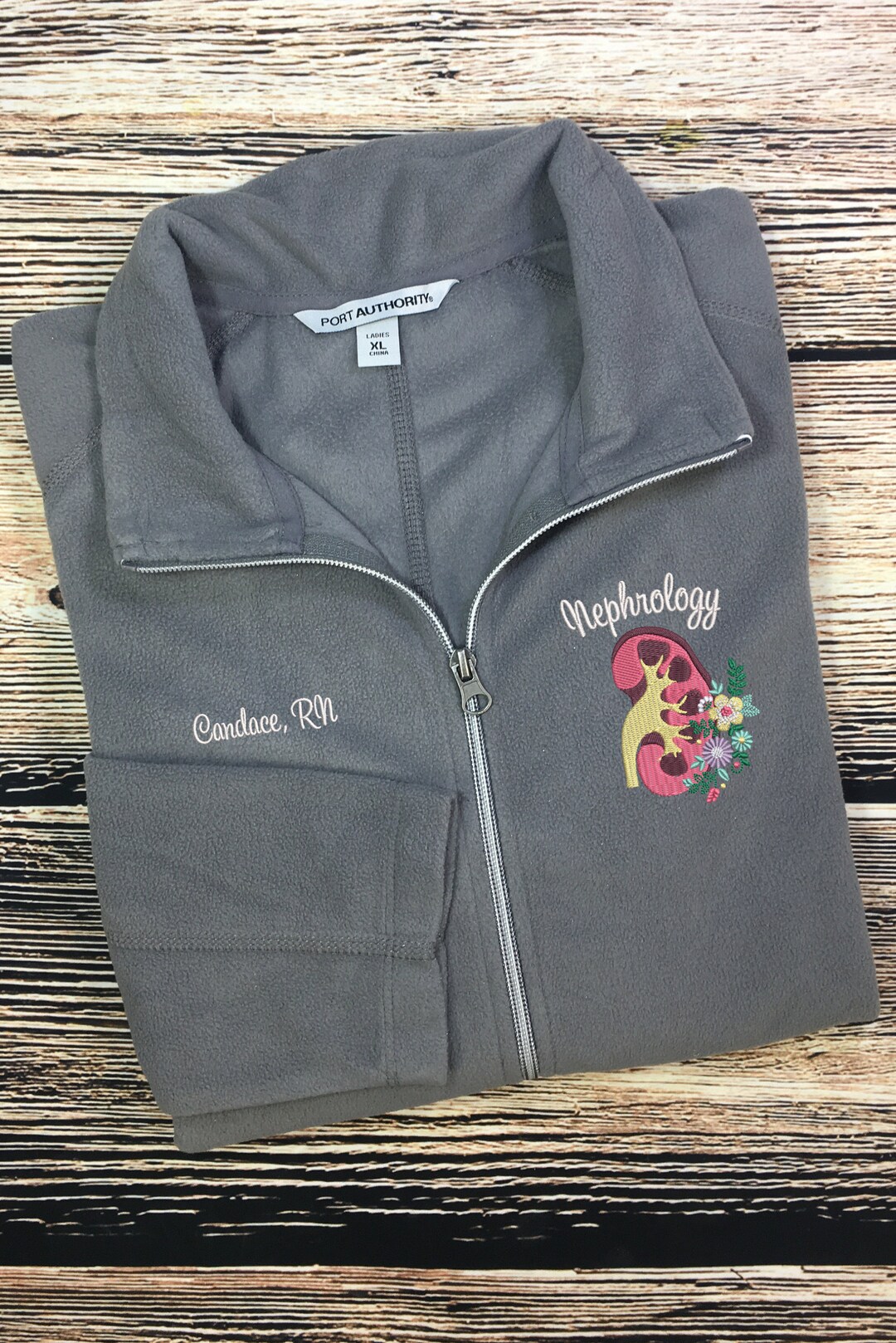 Nephrology Lightweight Fleece Jacket | Dialysis Jacket | Renal Zip ...